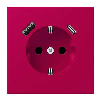 JUNG wandcontactdoos randaarde Safety+ met USB type A en C Les Couleurs ...