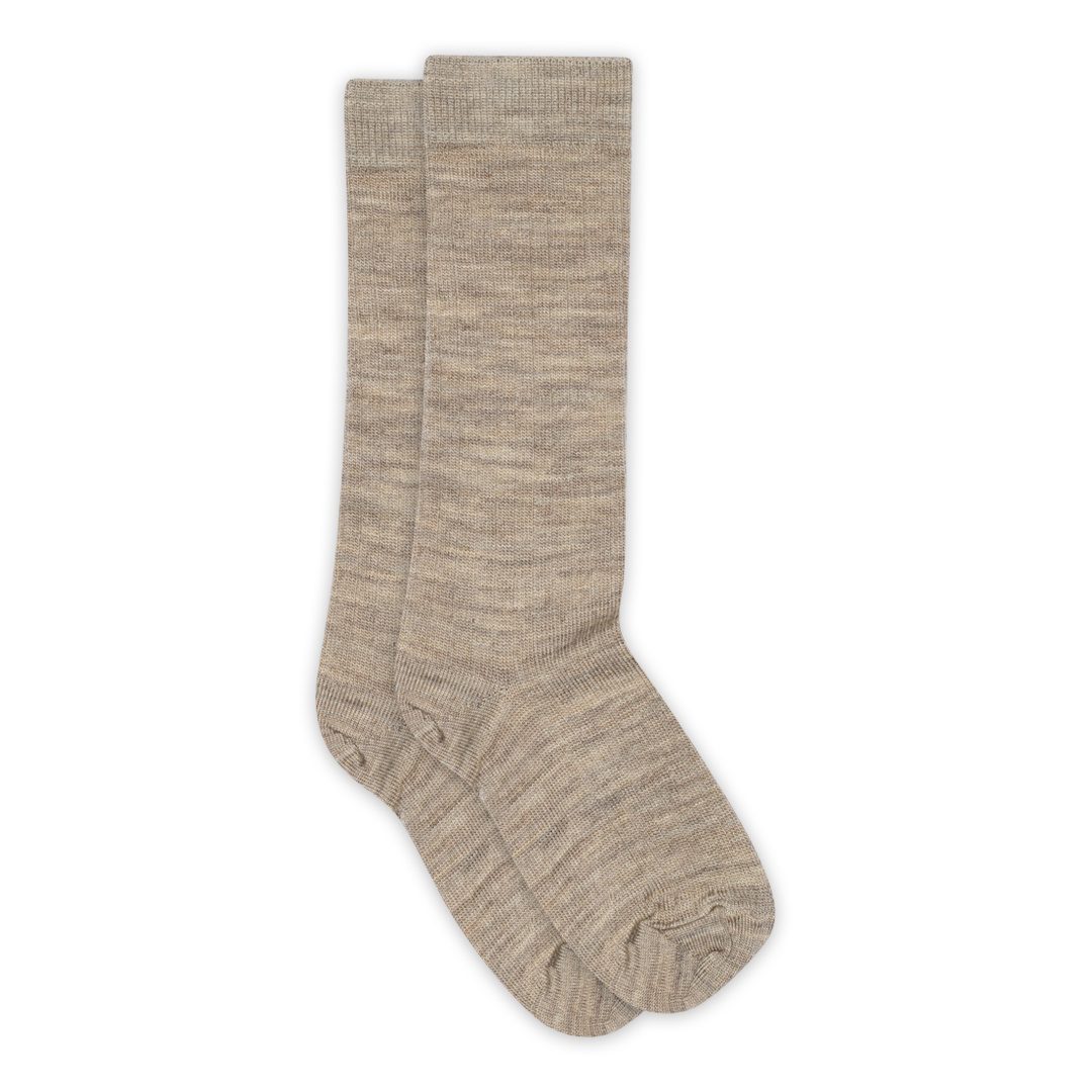 MP WOOL KNEE SOCKS LIGHT BROWN - Etoile Knokke