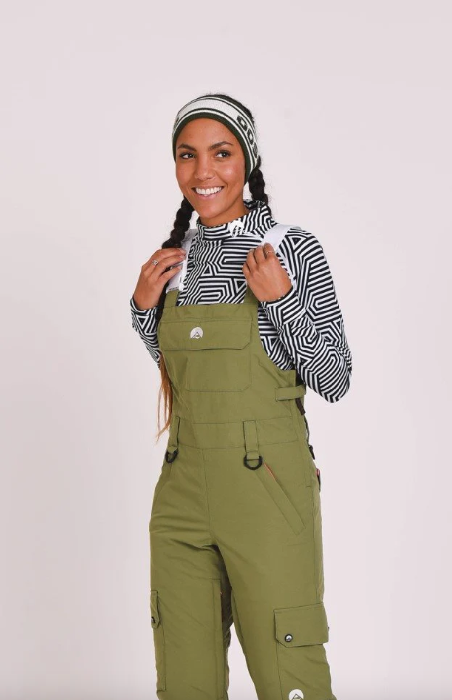 OOSC Yeh Girl Bib Pants - Khaki - Women - Wintersport-store.com