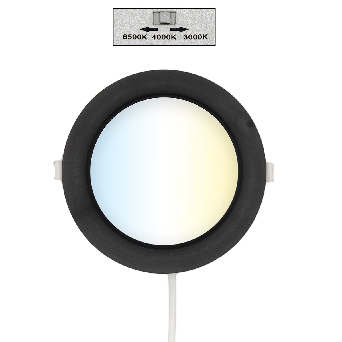 12W ronde LED downlight met CCT switch 3000K/4000K/6500K - Ø170mm ...