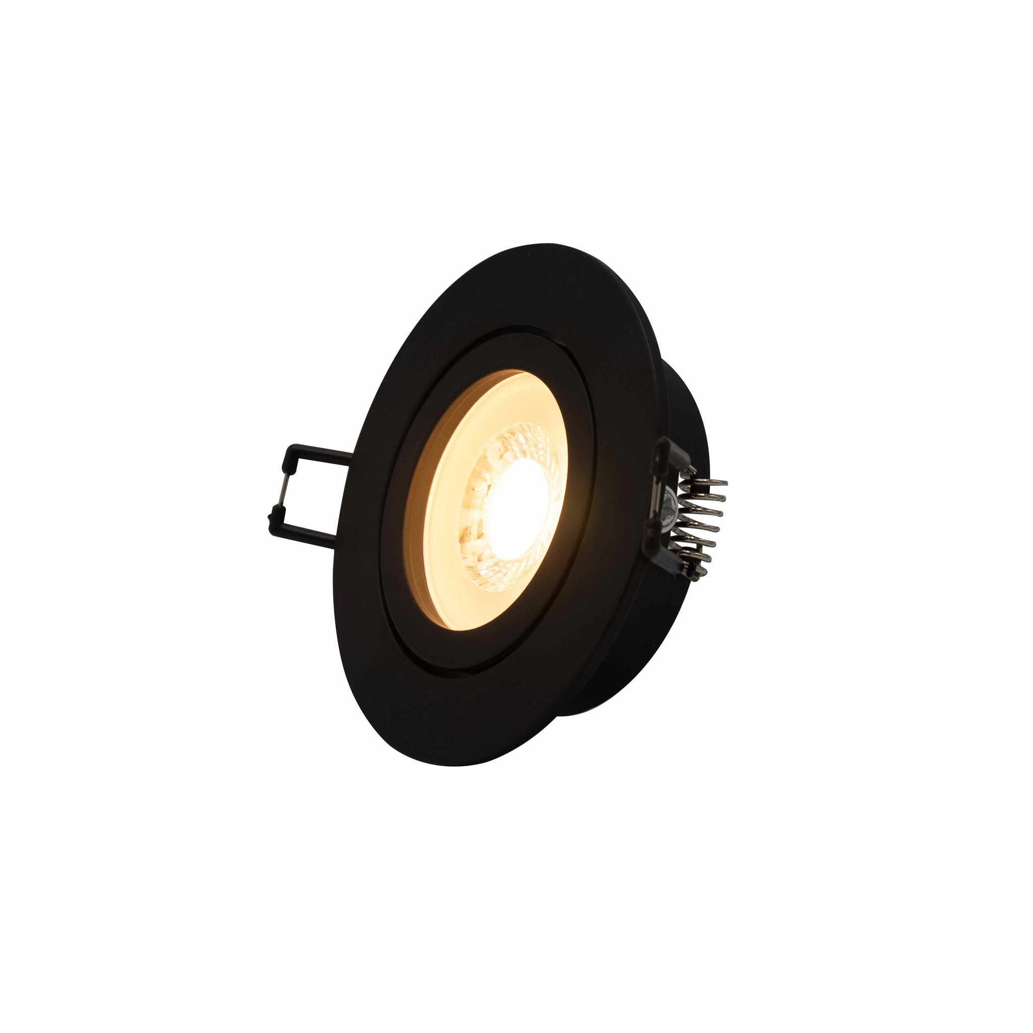 Moderne kantelbare inbouwspot zwart - Ida - PrikkabelLED.nl