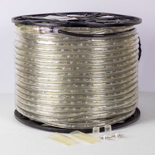 Ronde lichtslang met 13 mm LED's 2700K - 100 meter - PrikkabelLED.nl