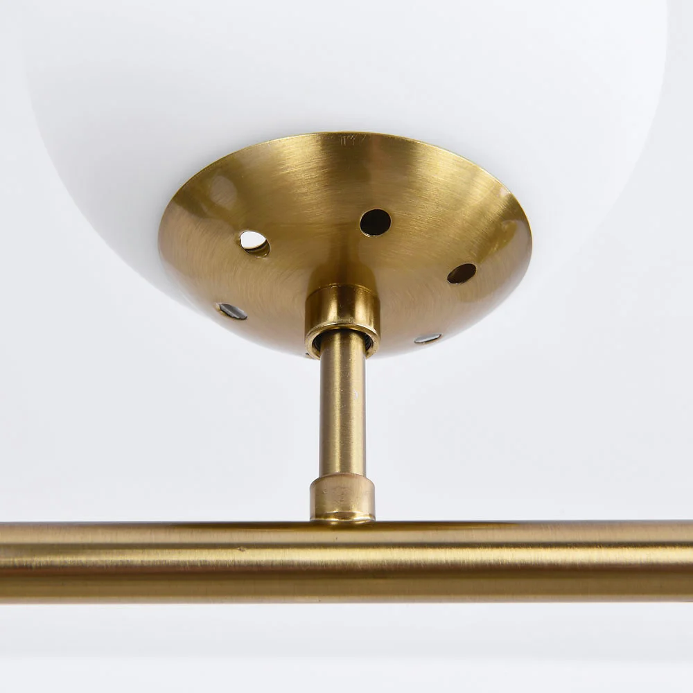 Design hanglamp goud met melkglas - Hepta - PrikkabelLED.nl
