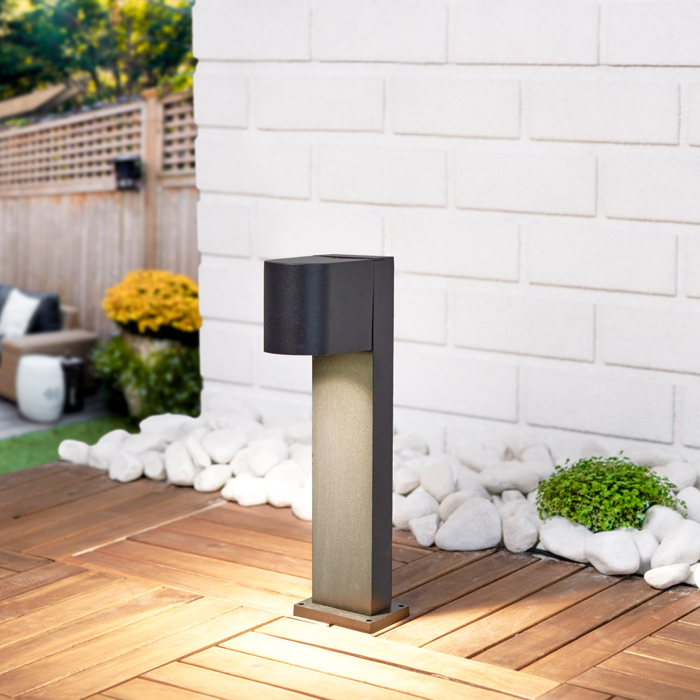 Industriële staande buitenlamp Simone, 100 cm - antraciet - PrikkabelLED.nl