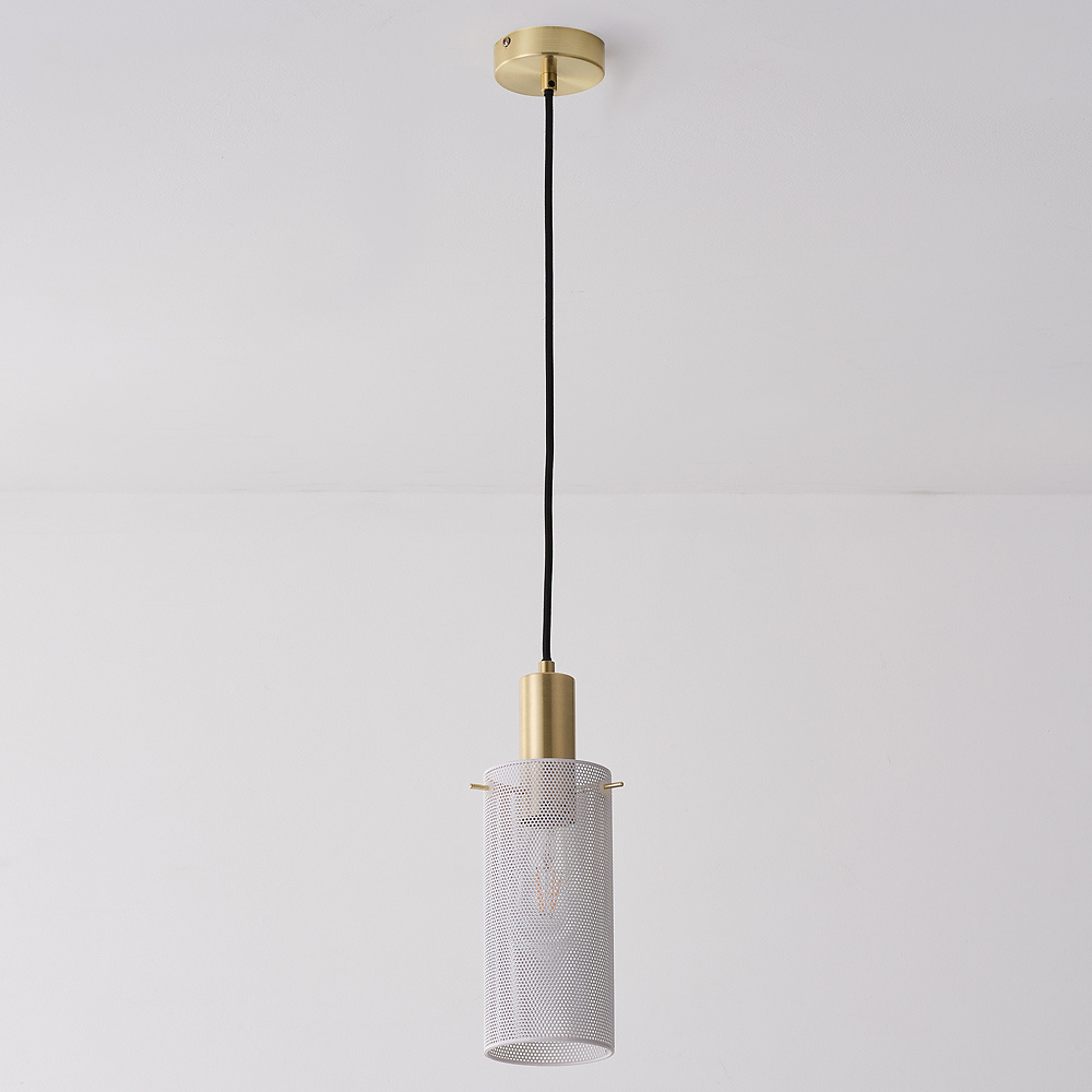 Hanglamp met gouden details wit - Valce - PrikkabelLED.nl