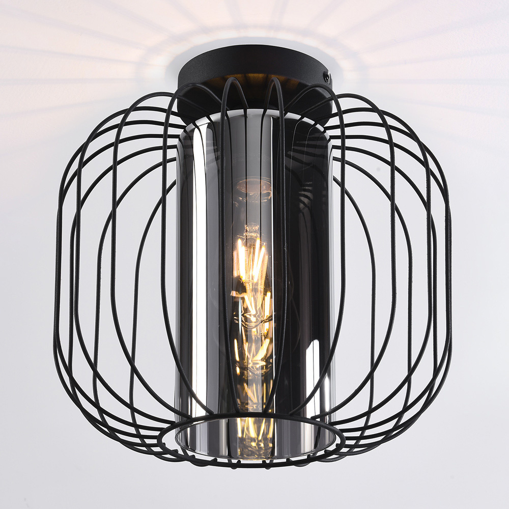 Design plafondlamp met smoke glas - Dide - PrikkabelLED.nl