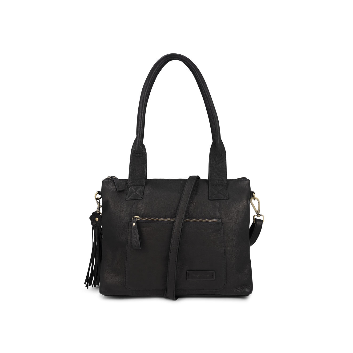 BAG2BAG Tas Model Edson - Zwart | Haar Sieraad