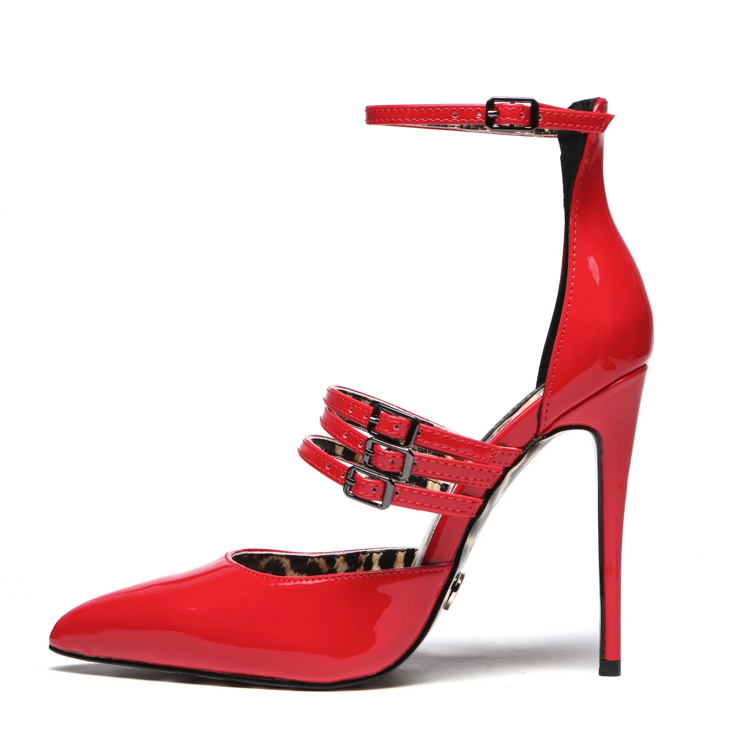 Giaro VENOM RED SHINY – Vegan Patent Heels with Leopard Outsole - Giaro ...