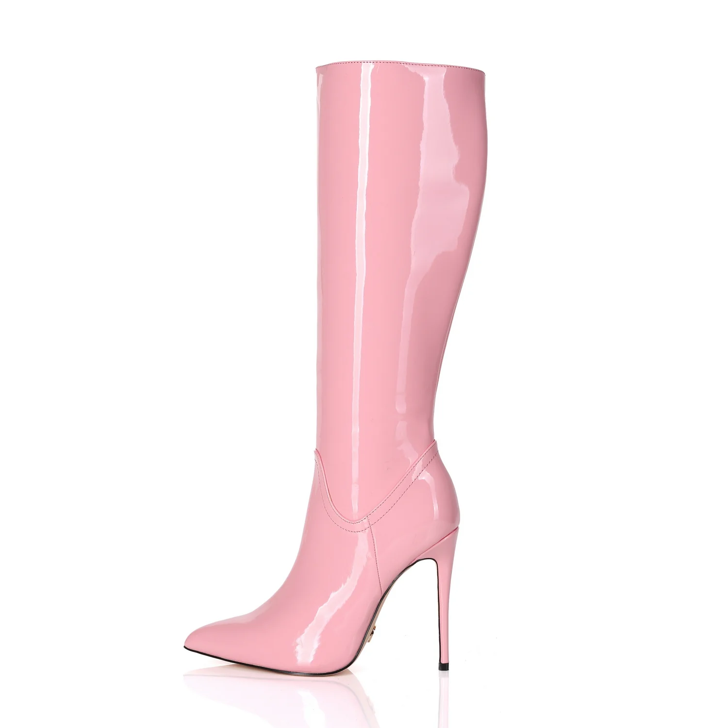 Giaro MILA ROSA PINK SHINY KNEE BOOTS Italian style - Giaro High Heels ...