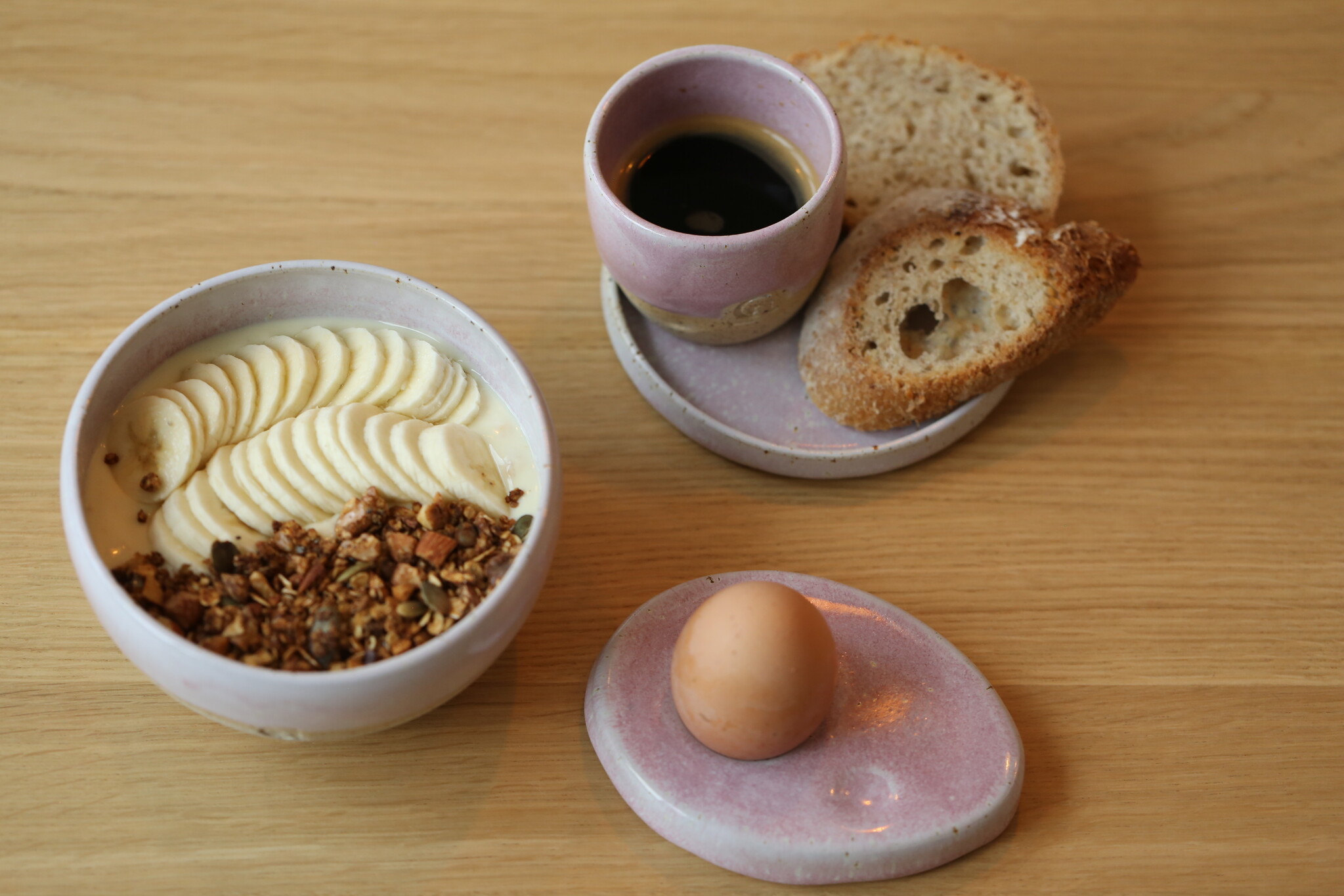 Buy a handmade ceramic breakfast set Rose in a package - ARTISANN