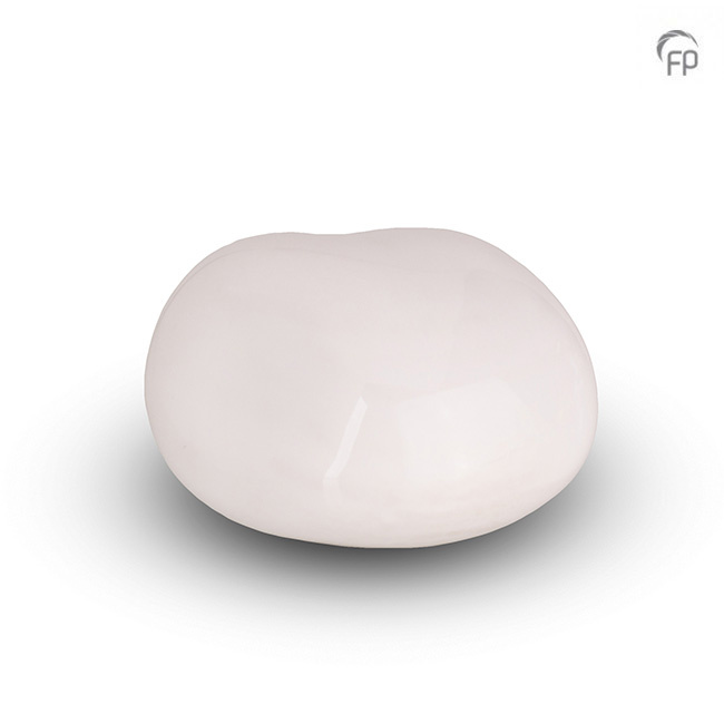 KK 007 Cuddle Stone glossy white - Funeral Products B.V.