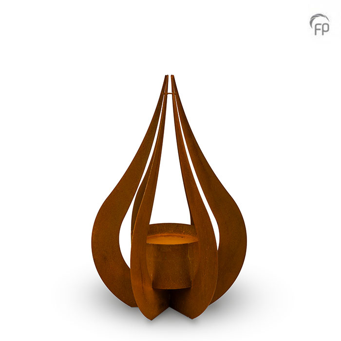 CST 001 M Weathering steel urn garden ornament Teardrop medium ...