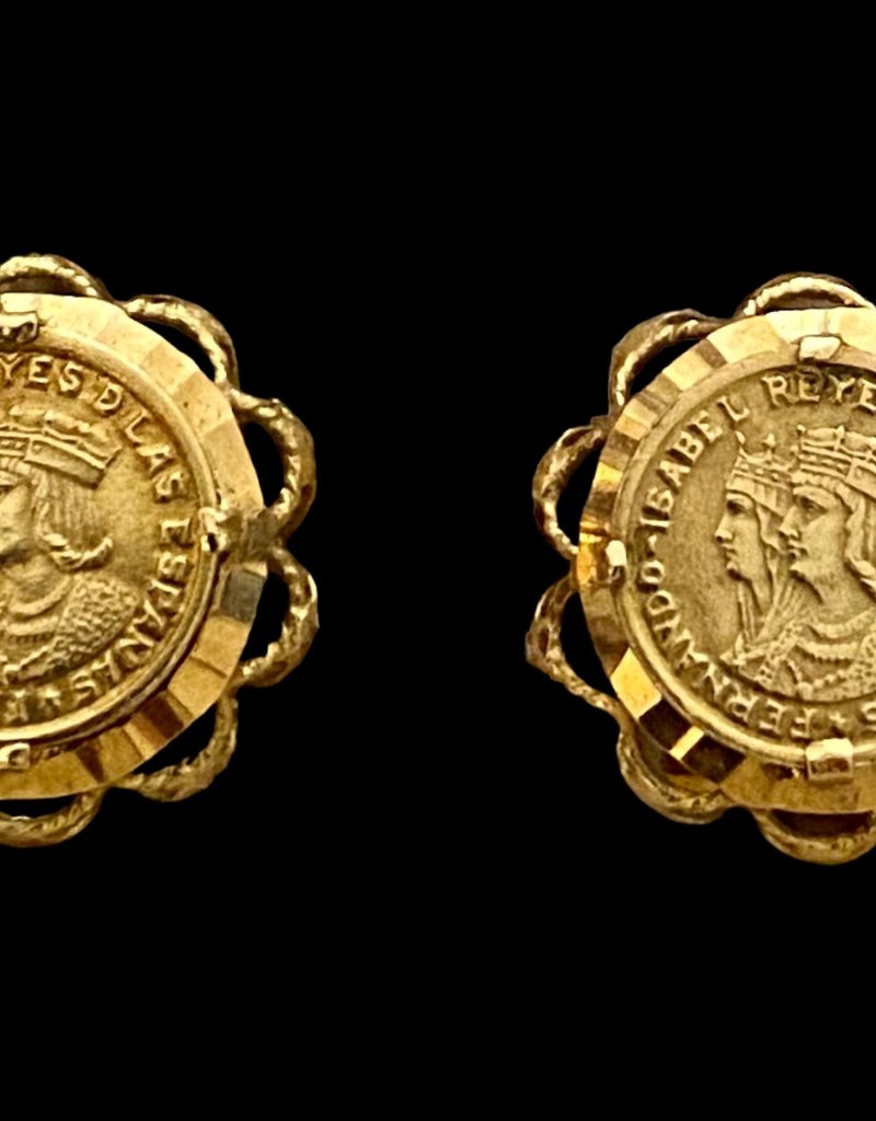 Gold coin studs - A C U L