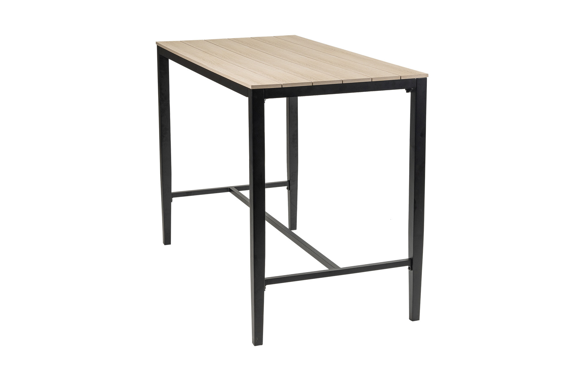 Moderner Outdoor-Bartisch aus Polywood in Holzoptik | 150 x 75 cm