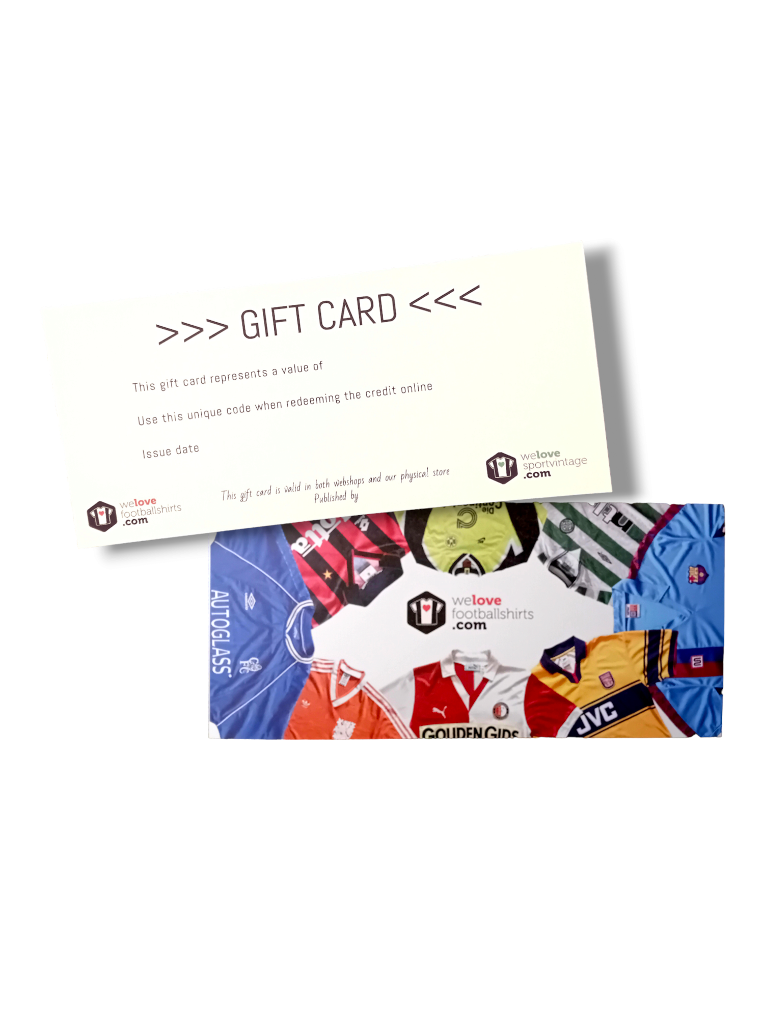 WeLoveFootballShirts GIFT CARD - WeLoveFootballShirts.com
