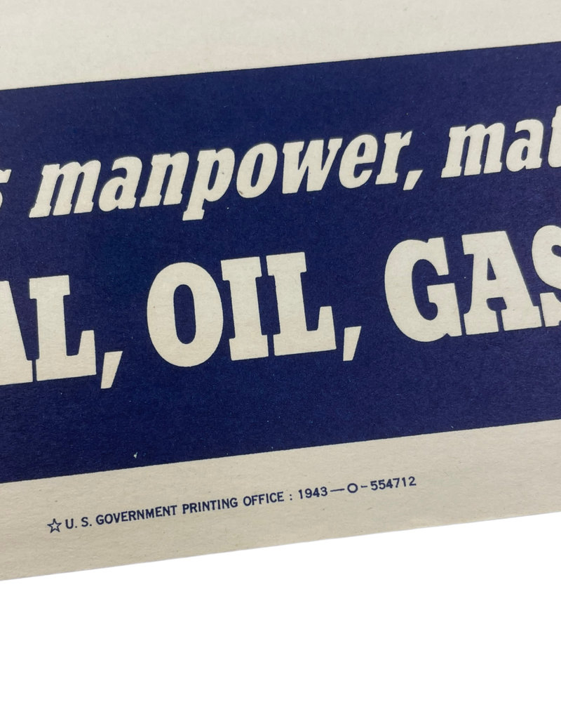 MARVIN'S MILITARY | Amerikaanse WO2 Fuel Fights poster - Marvin's Military