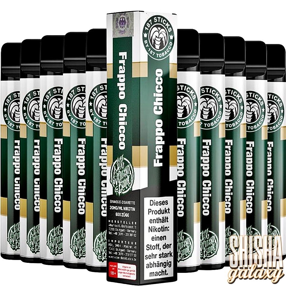 187 Vape - Frappo Chicco - E-Shisha Set - 10er Pack / Bundle - Shisha ... 187 Vape - Frappo Chicco - E-Shisha Set - 10er Pack / Bundle - Shisha ...