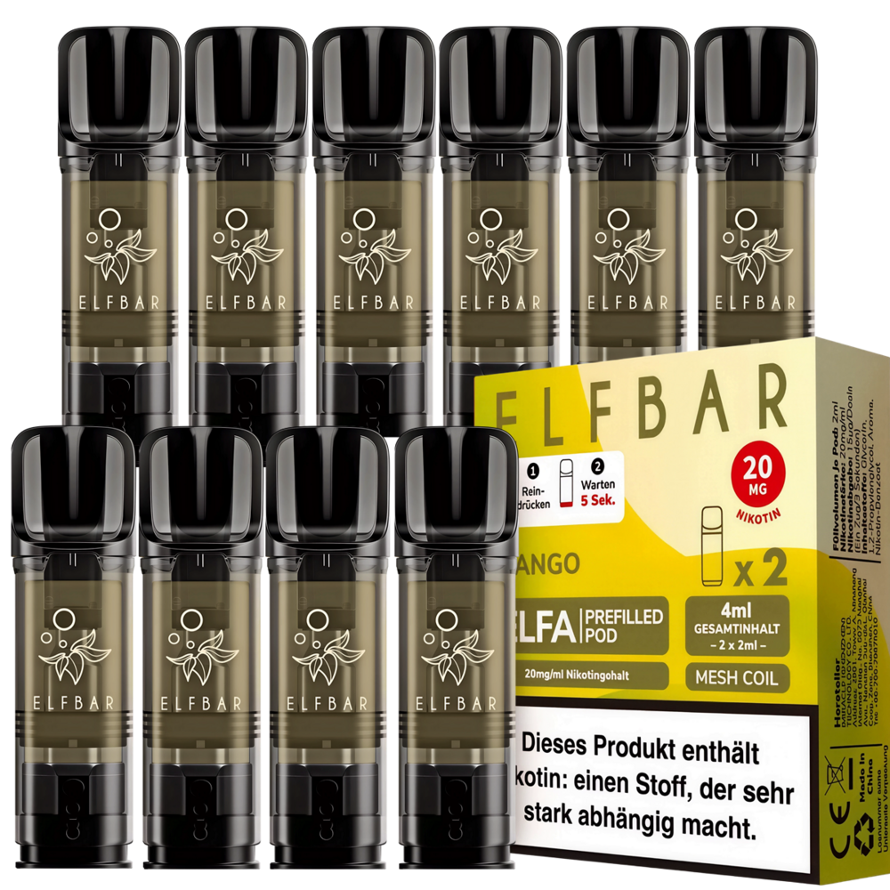 Elfbar - ELFA - Mango - Liquid Pod - 10er Pack - Shisha Galaxy