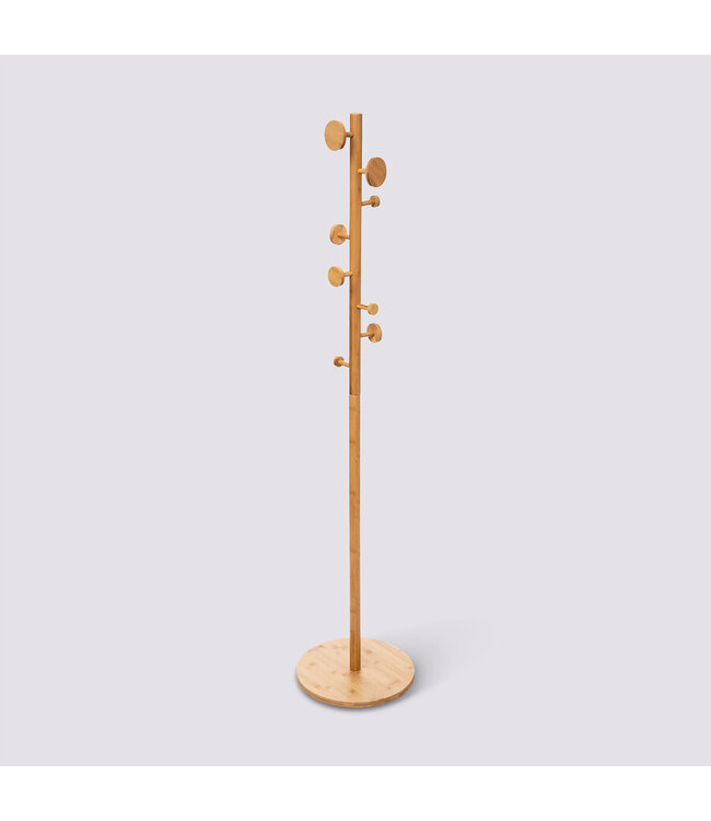 Bamboo Tree Coat Rack - 8 hooks - 175 x 38 cm - Koning Bamboe