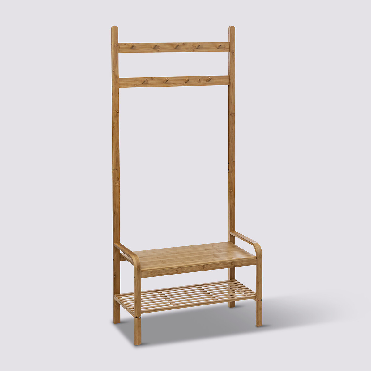Bamboo Clothes Rack with Bench - Coat Rack - Shoe Rack - Koning Bamboe