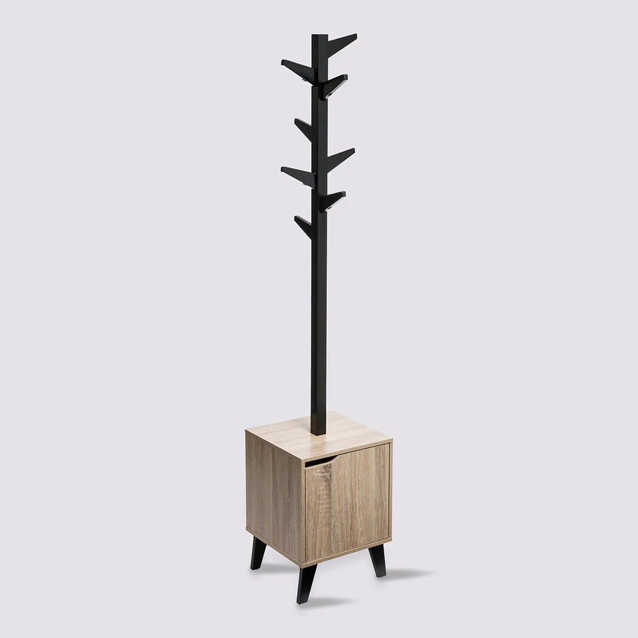 Coat Rack - Natural - Black - Koning Bamboe