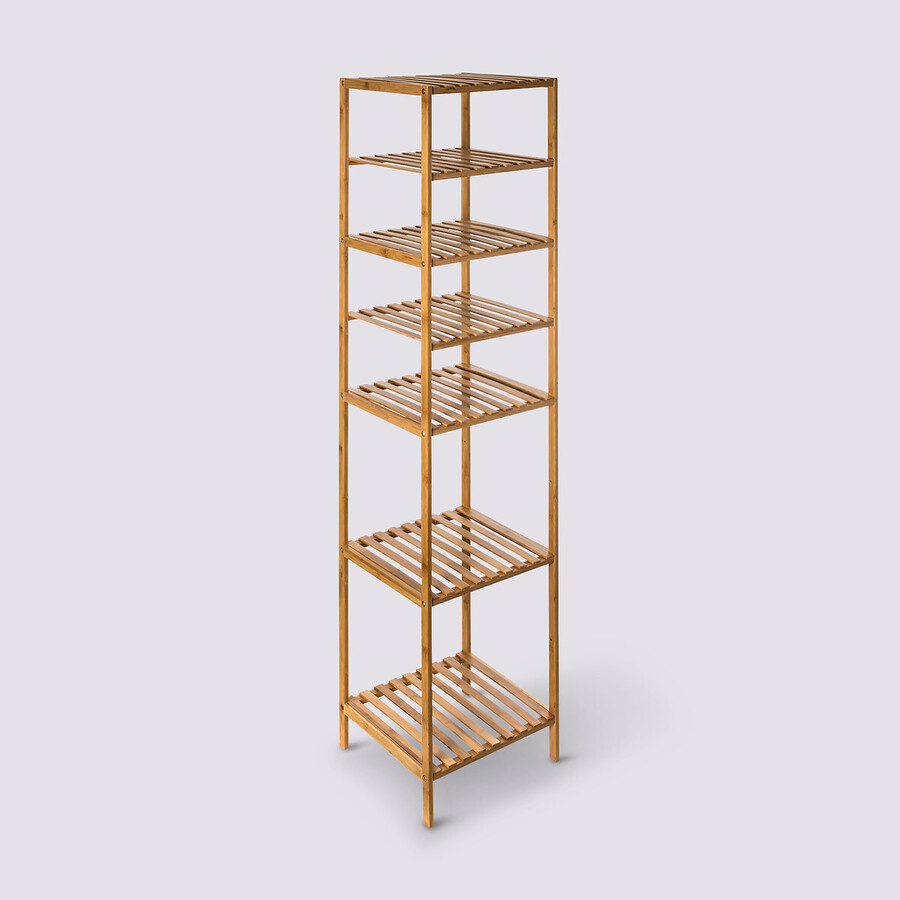 Bamboo storage rack with 6 levels - Natural - Five - Koning Bamboe