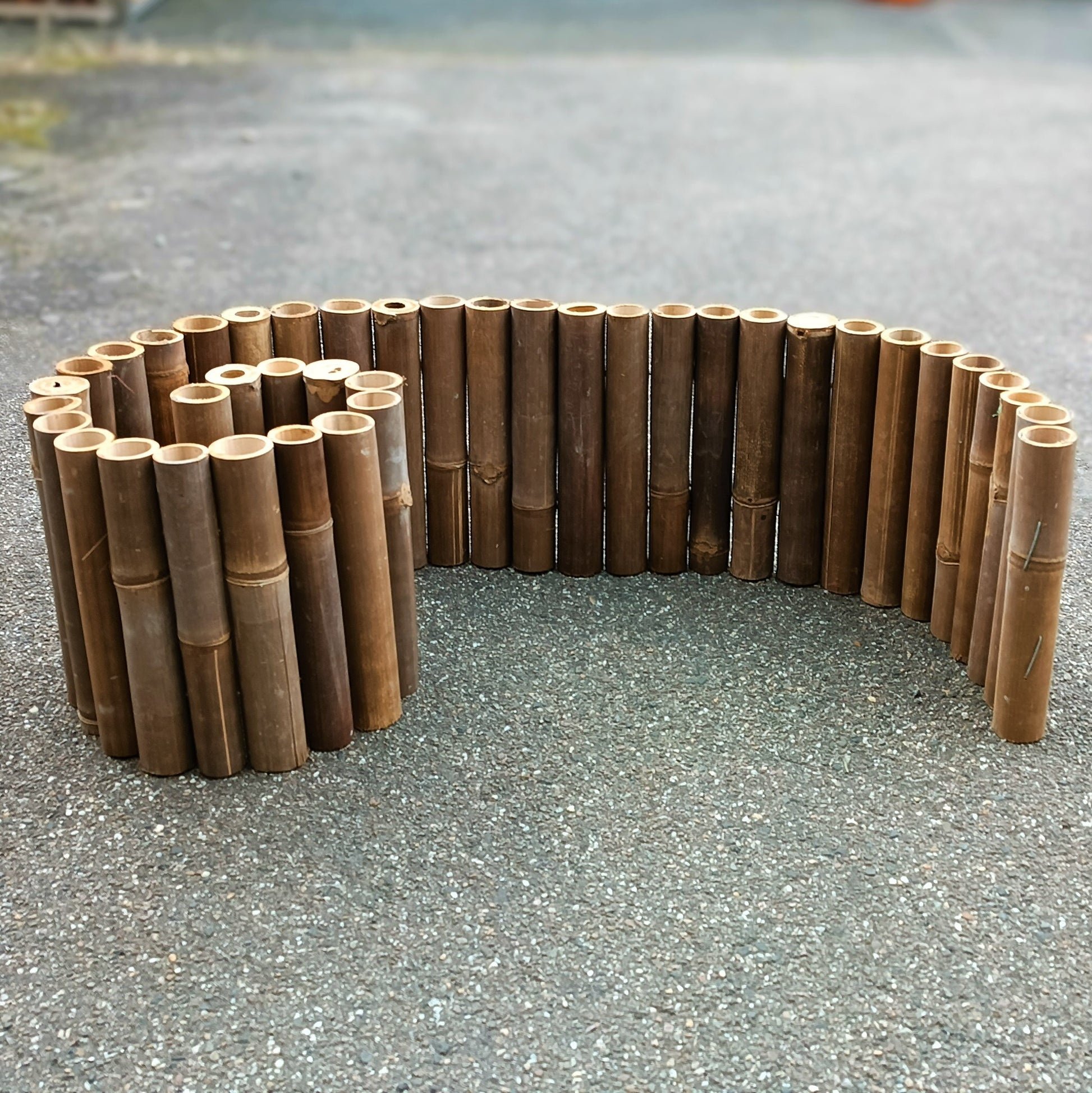 Flexibel Bamboe Rolborder - 30x200cm - Donker - Koning Bamboe