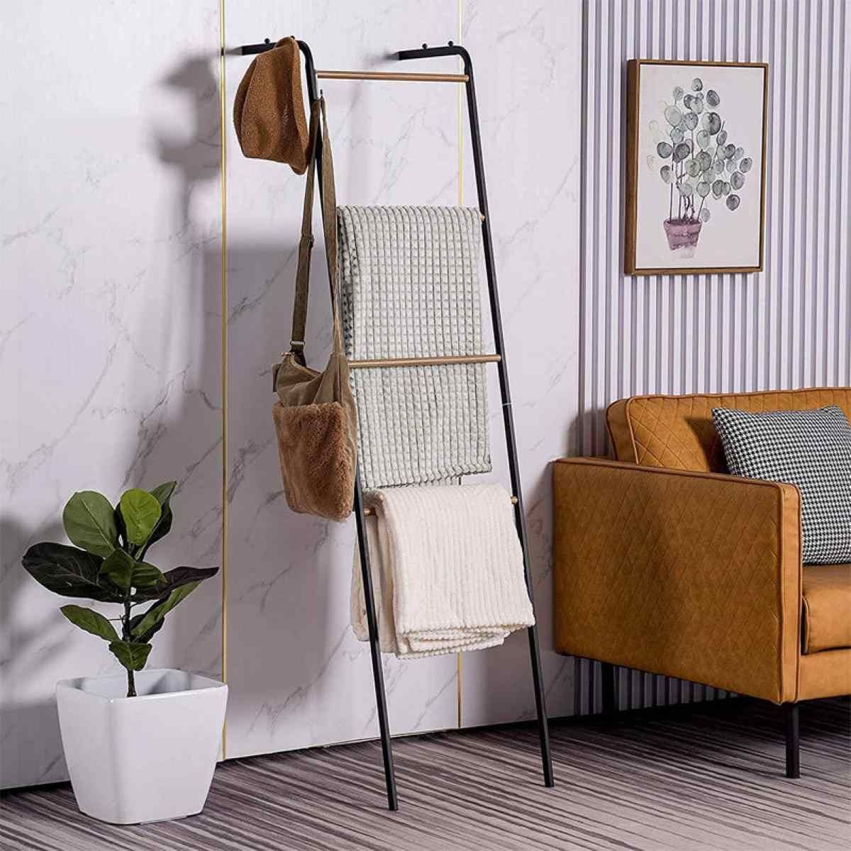 Freestanding Towel Ladder Rack - Koning Bamboe