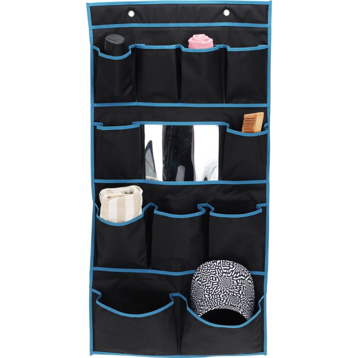 Tent Organizer with Mirror - 11 Pockets - Koning Bamboe