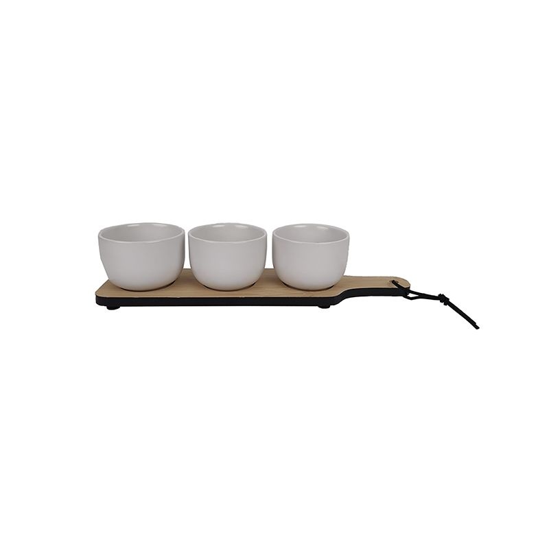 Tapas Plank - Aperitif Serving Set - 4-Piece - Koning Bamboe