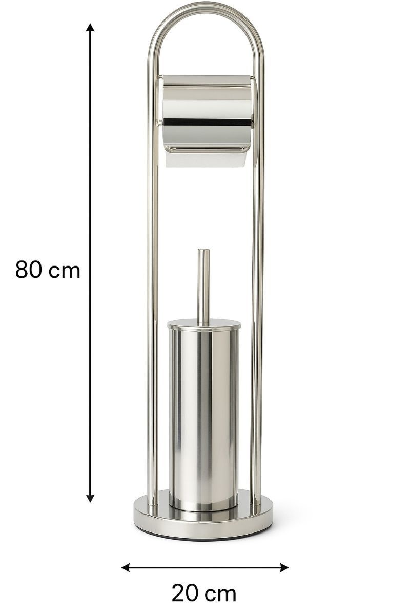 Freestanding Stainless Steel Toilet Butler - Koning Bamboe