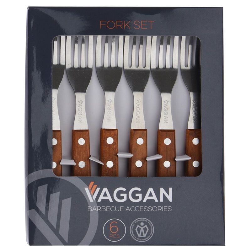 Steak Fork Set – 6 pieces - Koning Bamboe