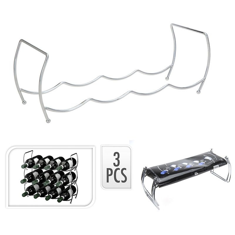 Stackable Wine Rack – Set of 3 - Koning Bamboe