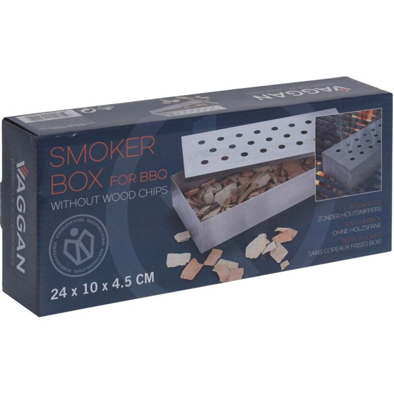 Barbecue Smoker Box - RVS - Koning Bamboe