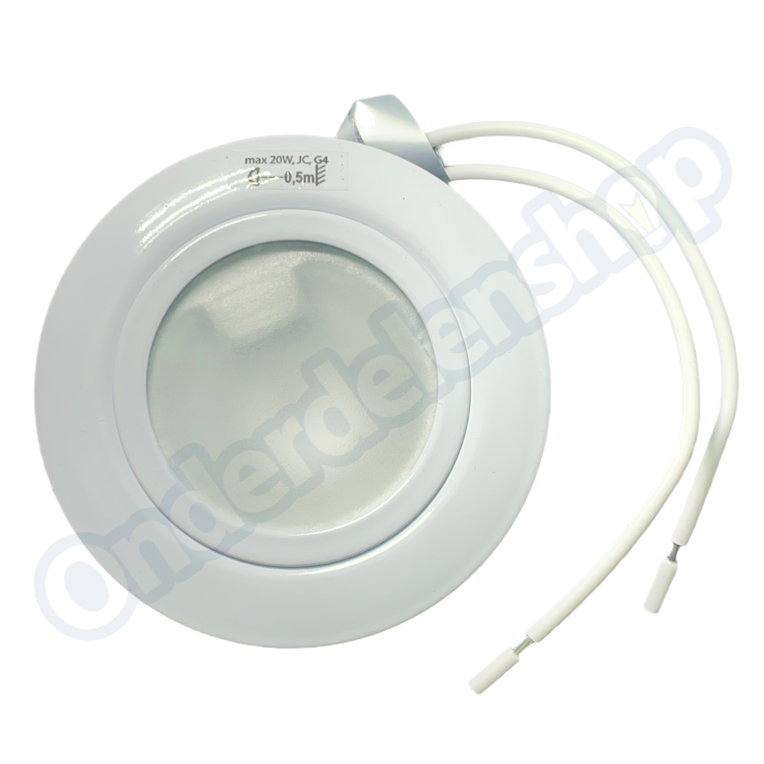 Meubelspot Halogeen Inb 12V 20W G4 Wit Gat 60Mm Matglas 00810 - Onderdelenshop