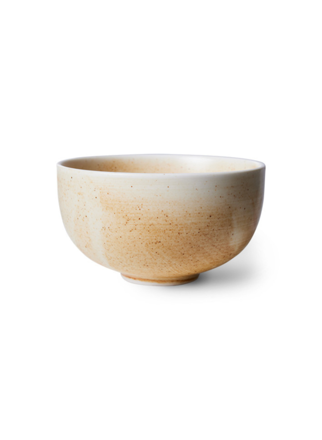 Kom chef ceramics bowl rustic cream brown - kklup