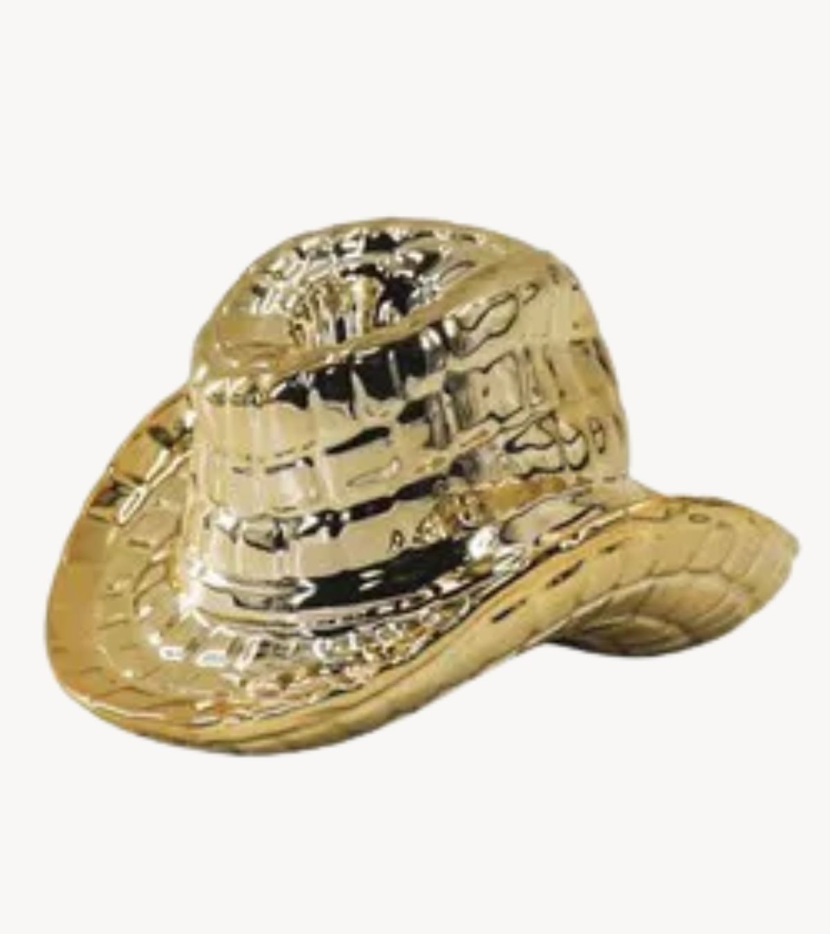 Kaarsenhouder Candle Holder - Cowboy Hat-Ceramic- Gold - 13,5x11x7 cm ...
