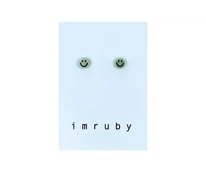 Imruby - Bregje smiley stud earrings - Spruit kids conceptstore