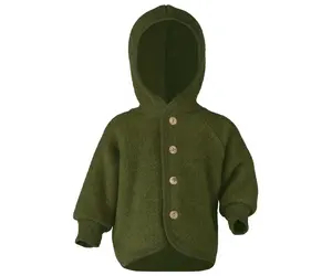 Engel Natur - Hooded Jacket - Groen Melange - Spruit kids conceptstore
