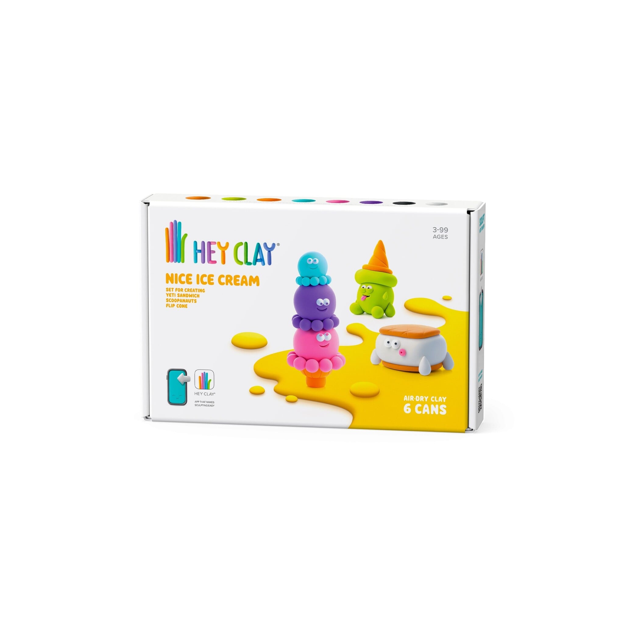 HeyClay Nice ice cream: Flip cone, Yeti sandwich, Scoopanauts - 6 cans ...