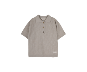 Baje Studio - Milo shortsleeve polo - Taupe gray - Spruit kids conceptstore