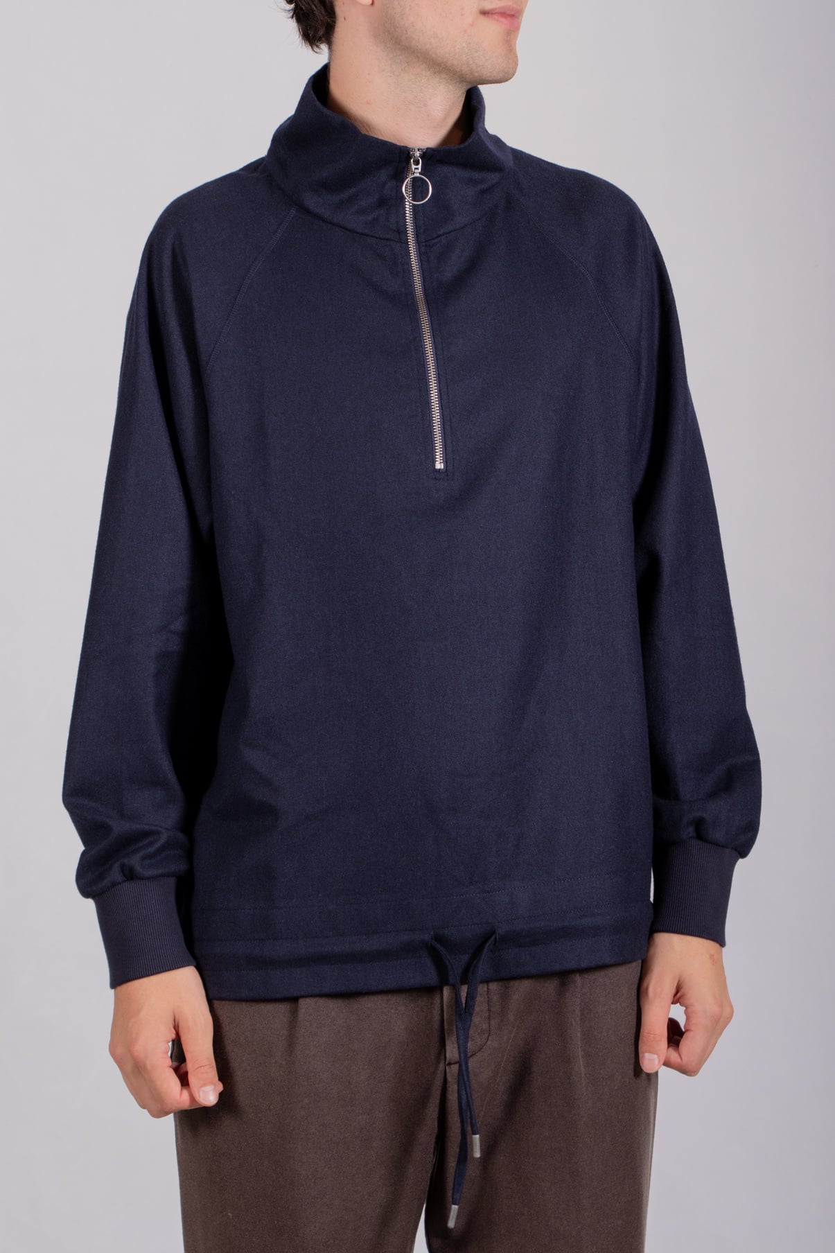 Parages Vest / Battle Wool Sweater / Navy - c r i s