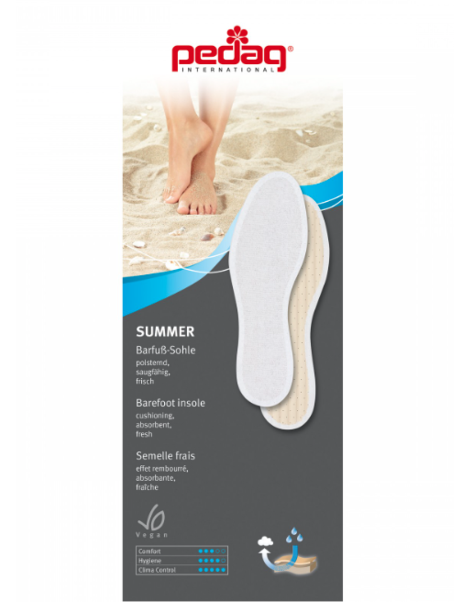 PEDAG BAREFOOT INSOLE COTTON