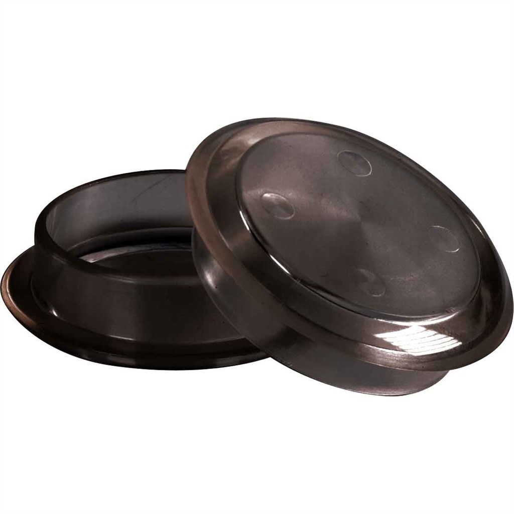 Castor Cups - Deep Plastic 45mm Brown PK4 - Clock’s Home and Garden