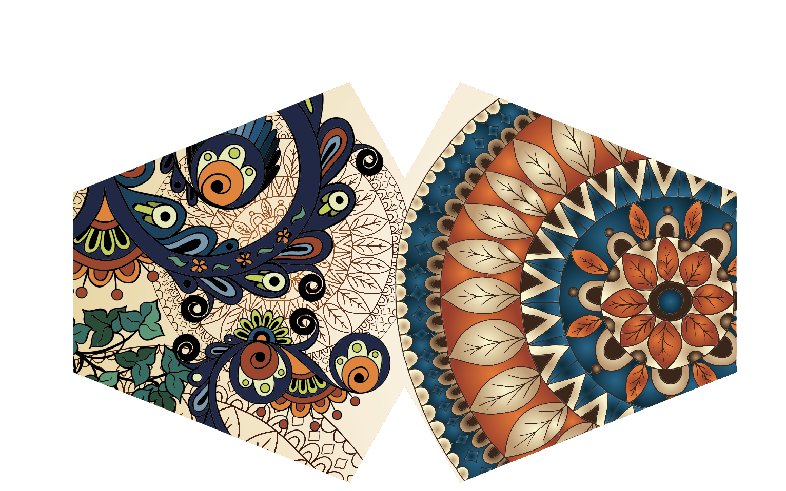 Ancient Wisdom Golden Leaves Adult Mask - Clock’s Home and Garden