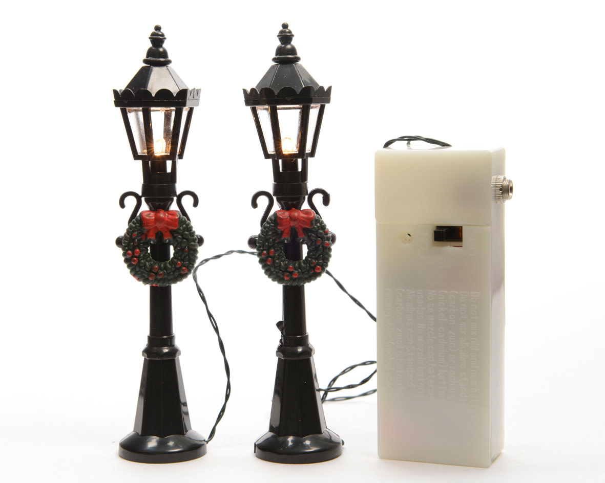 Small Light Up Street Lamp 12 cm (pack of 2) battery operated - Clock’s ...