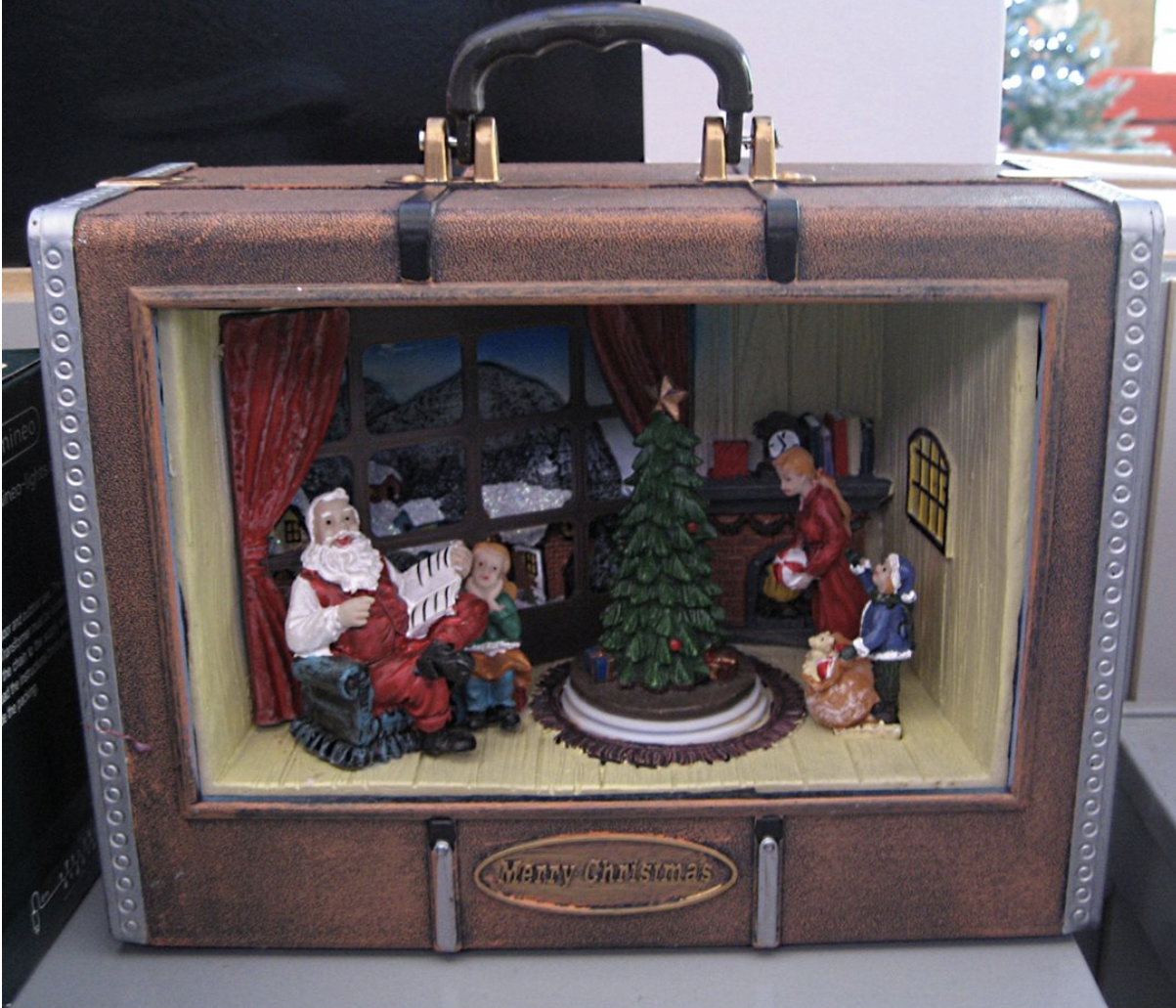 Animated Suitcase Battery Operated LED 27cm - Clock’s Home and Garden