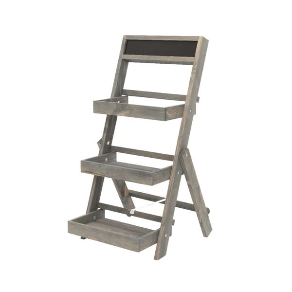 Decoris Ladder Planter Grey - Clock’s Home and Garden