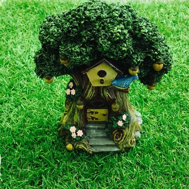 Kaemingk Fairy Garden Mini treehouse - Clock’s Home and Garden