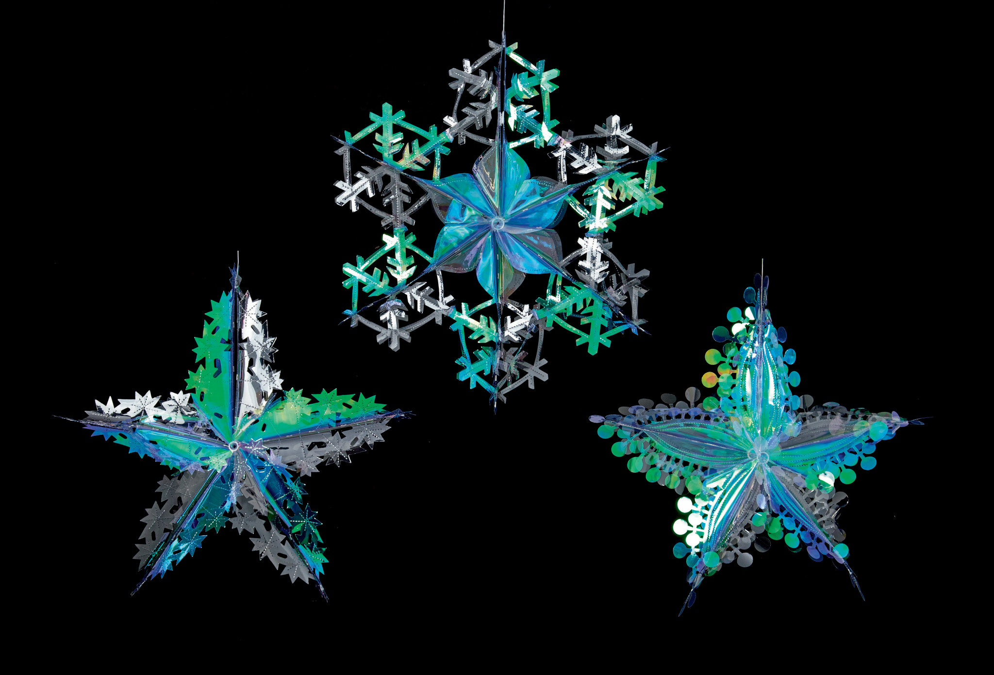 Retro Foil Decoration - Iridescent / clear 60cm - Clock’s Home and Garden